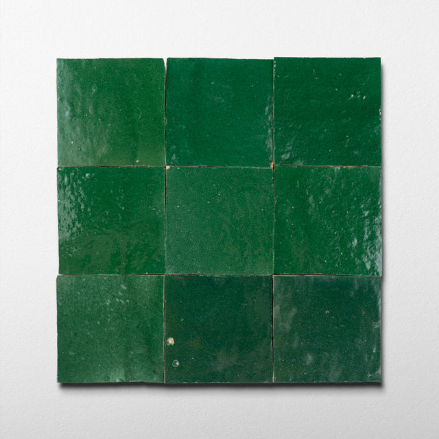 Handmade Moroccan Zellige 4x4 Emerald Green Terracotta Tile – Tiles of ...