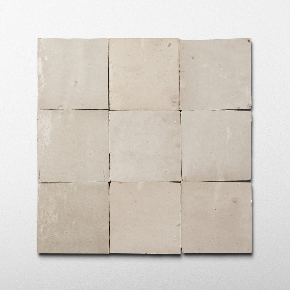 Handmade Moroccan Zellige 4x4 Cotton White Terracotta Tile – Tiles of Lucca