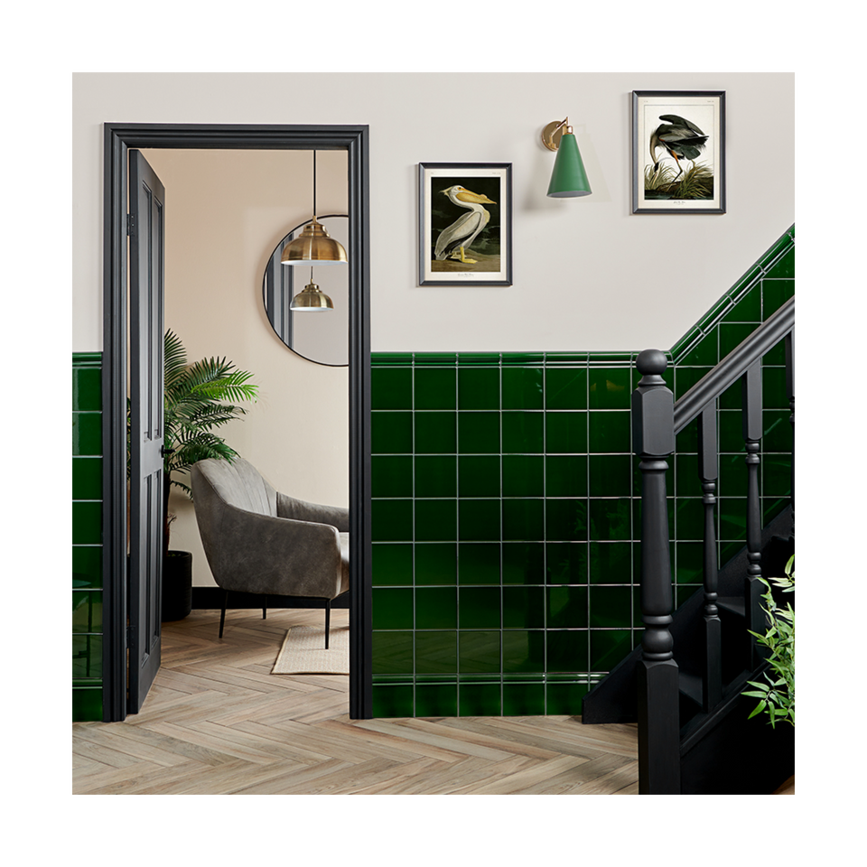 6x6 Block Jade Green Bevelled Ceramic tile – Tiles of Lucca