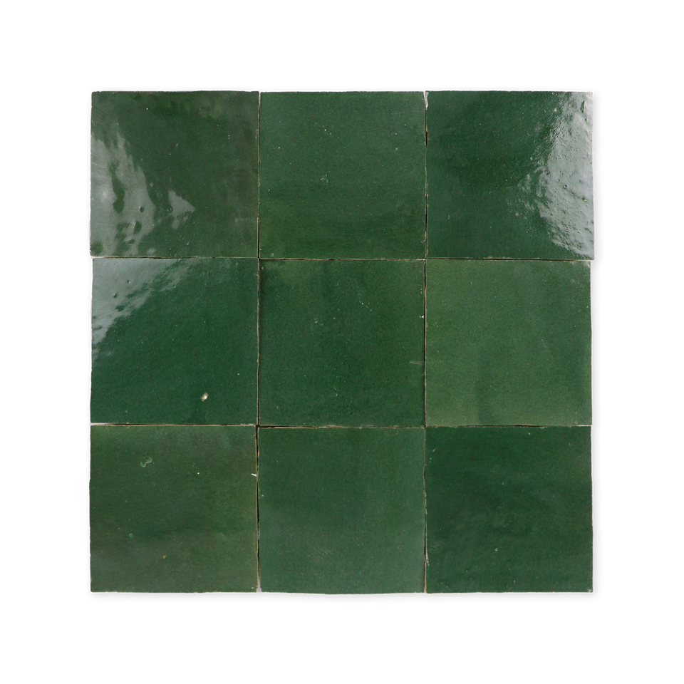 Handmade Moroccan Zellige 4x4 Emerald Green Terracotta Tile – Tiles of ...