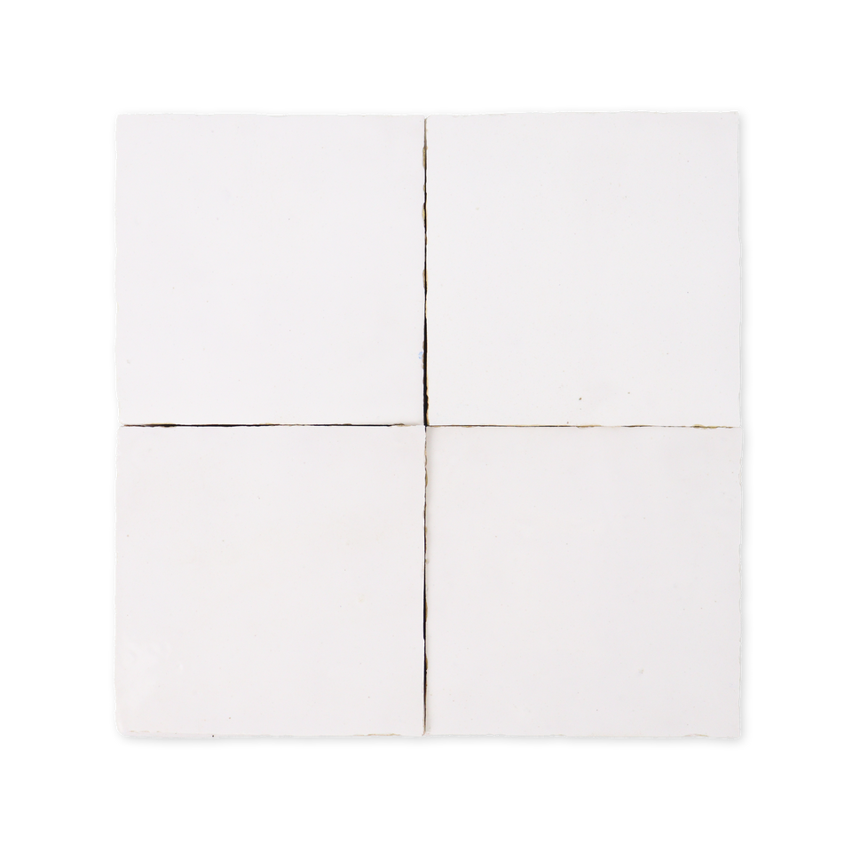 Handmade Moroccan Zellige 4x4 Himalayan Salt White Terracotta Tile ...