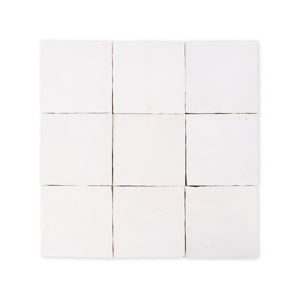 Handmade Moroccan Zellige 4x4 Himalayan Salt White Terracotta Tile ...