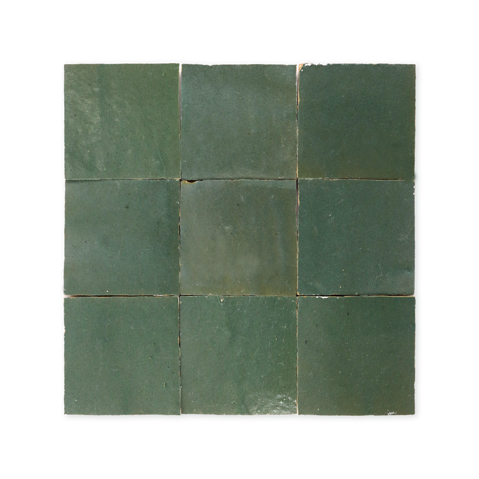 Handmade Moroccan Zellige 4x4 Olive Drab Green Terracotta Tile – Tiles ...