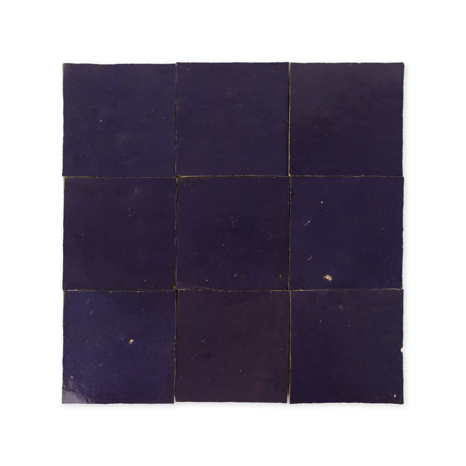 Handmade Moroccan Zellige 4x4 Purple Fig Terracotta Tile – Tiles of Lucca