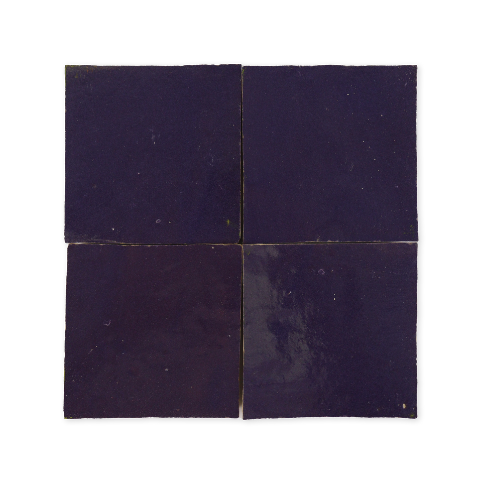 Handmade Moroccan Zellige 4x4 Purple Fig Terracotta Tile – Tiles of Lucca