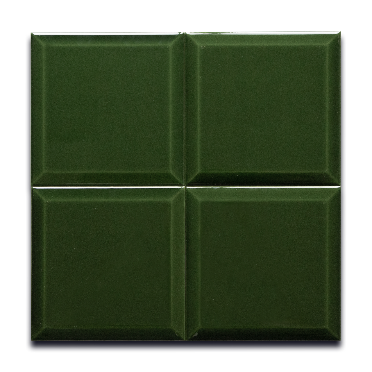 6x6 Block Jade Green Bevelled Ceramic tile – Tiles of Lucca